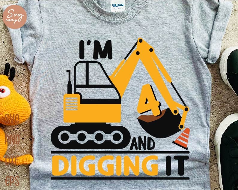 Construction Birthday Boy Svg 4th Birthday Boy Svg - Etsy