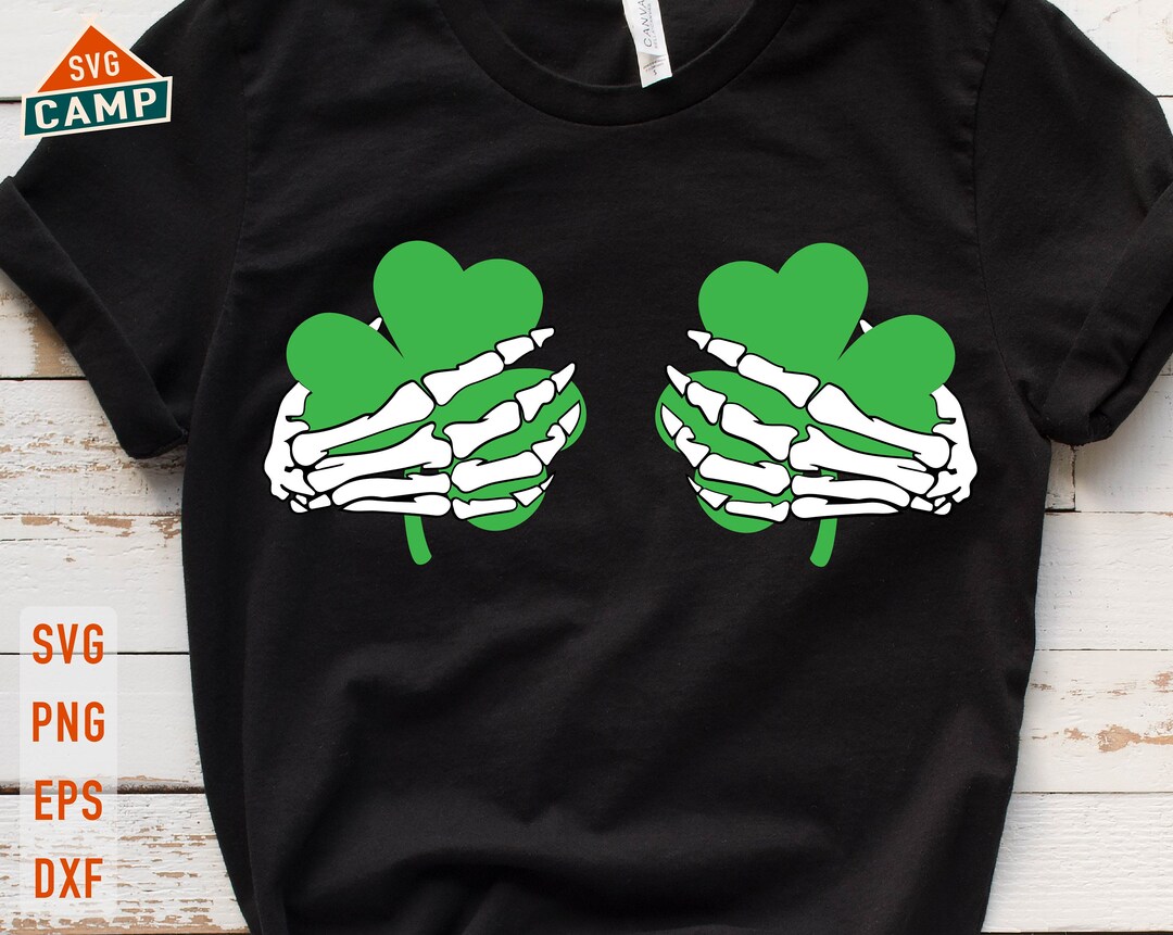 Shamrock Hand Skeleton Svg, Skeleton St Patricks Svg, Funny St Patricks ...