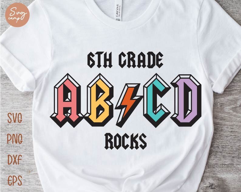 6th Grade Rocks Svg First Day of School Svg Sixth Grade Svg - Etsy