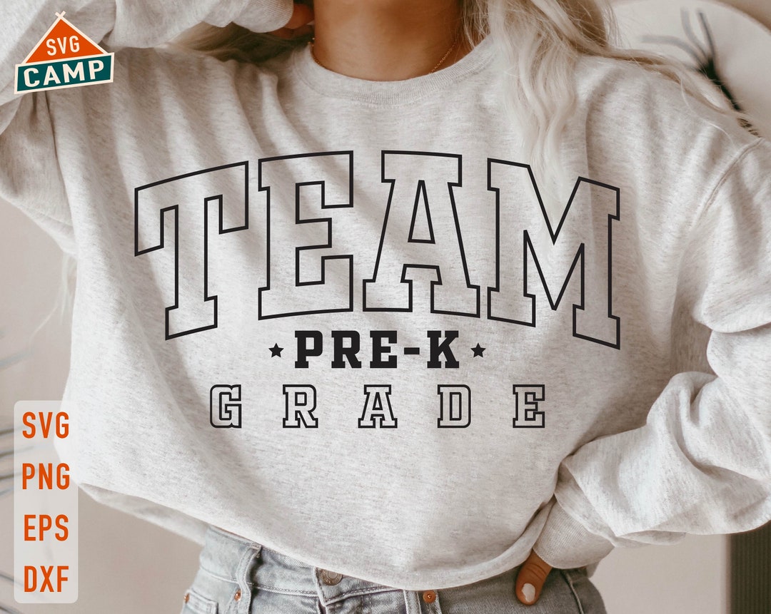 Team Pre K Grade Svg, Pre-k Squad Svg, First Day of School Svg, Pre K ...