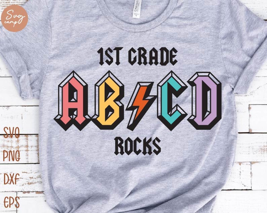 1st Grade Rocks Svg, First Day of School Svg, First Grade Svg, Back to ...