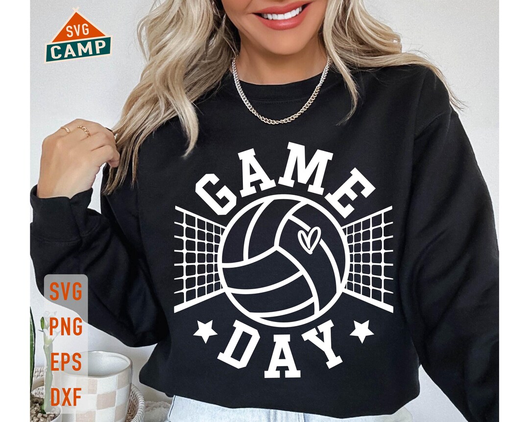 Game Day Volleyball Svg, Game Day Svg, Volleyball Vibes Svg, Volleyball ...