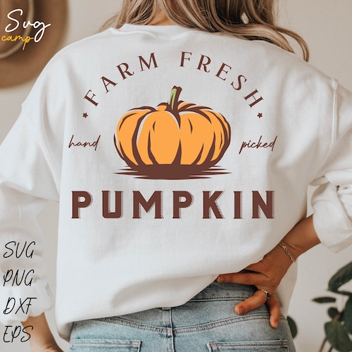 Farm Fresh Pumpkin Hand Picked Svg Farm Fresh Svg Fall Svg - Etsy