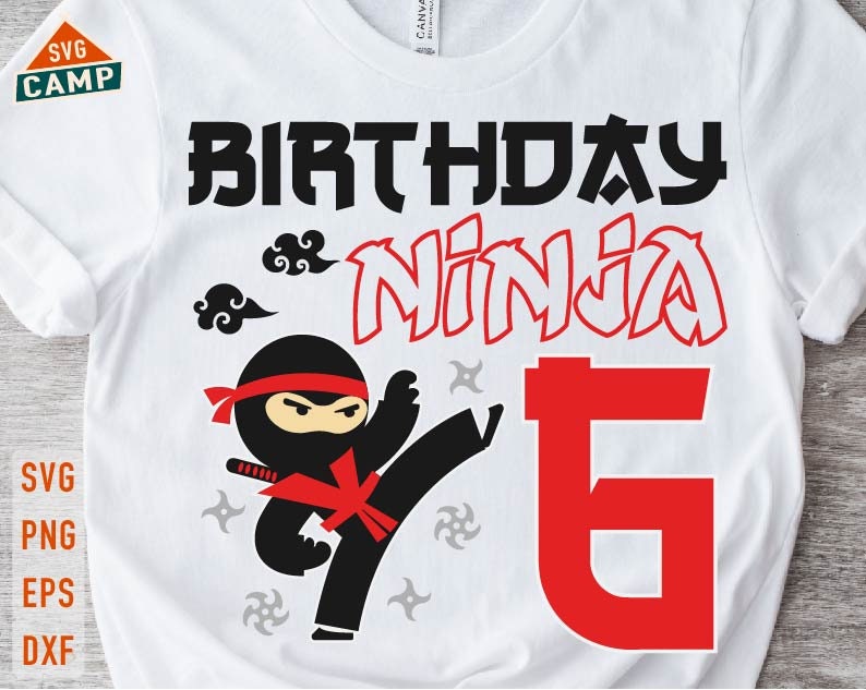 Ninja Boys 6th Birthday Svg Sixth Birthday Svg Ninja - Etsy