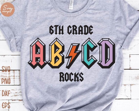 6th Grade Rocks Svg First Day of School Svg Sixth Grade Svg - Etsy