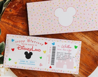 Disneyland Vacation Theme Park Birthday Certificate, Sprinkles Surprise ...