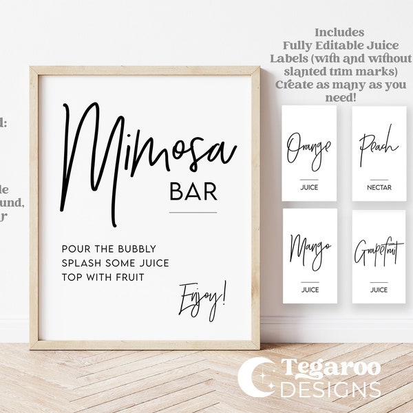 Mimosa Sign - Etsy