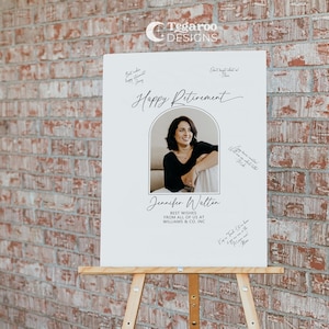 Retirement Party Welcome Sign | Simple Modern Minimalist Retirement ...