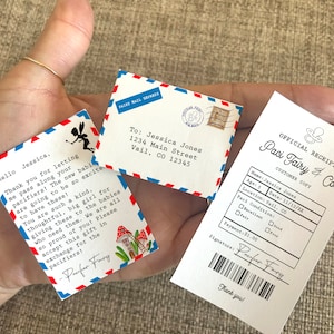 Pacifier Binky Fairy Miniature Letter, Receipt, Envelope | Boy or Girl ...