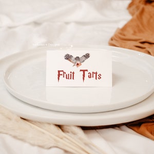 Wizard Food Tents, Food Labels, Place Card | Owls | Train | Birthday ...