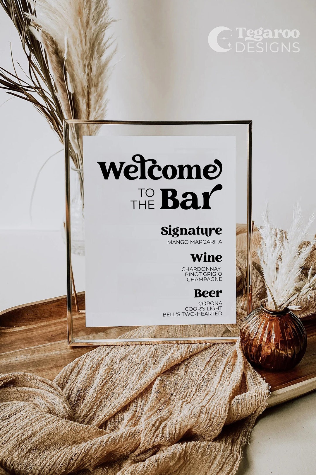 Welcome to the Bar Sign | Wedding Signage | Drink Sign | Open Bar Sign ...
