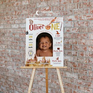 Wizard Chosen One First Year Birthday Photo Milestone Poster | 1st ...
