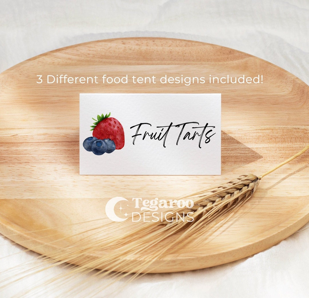 Berry Food Tent Food Label | Strawberry Blueberry Birthday Birthday ...