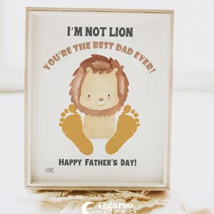 Wild, Lion Footprint Father's Day Gift Present | Best Dad | Daycare ...