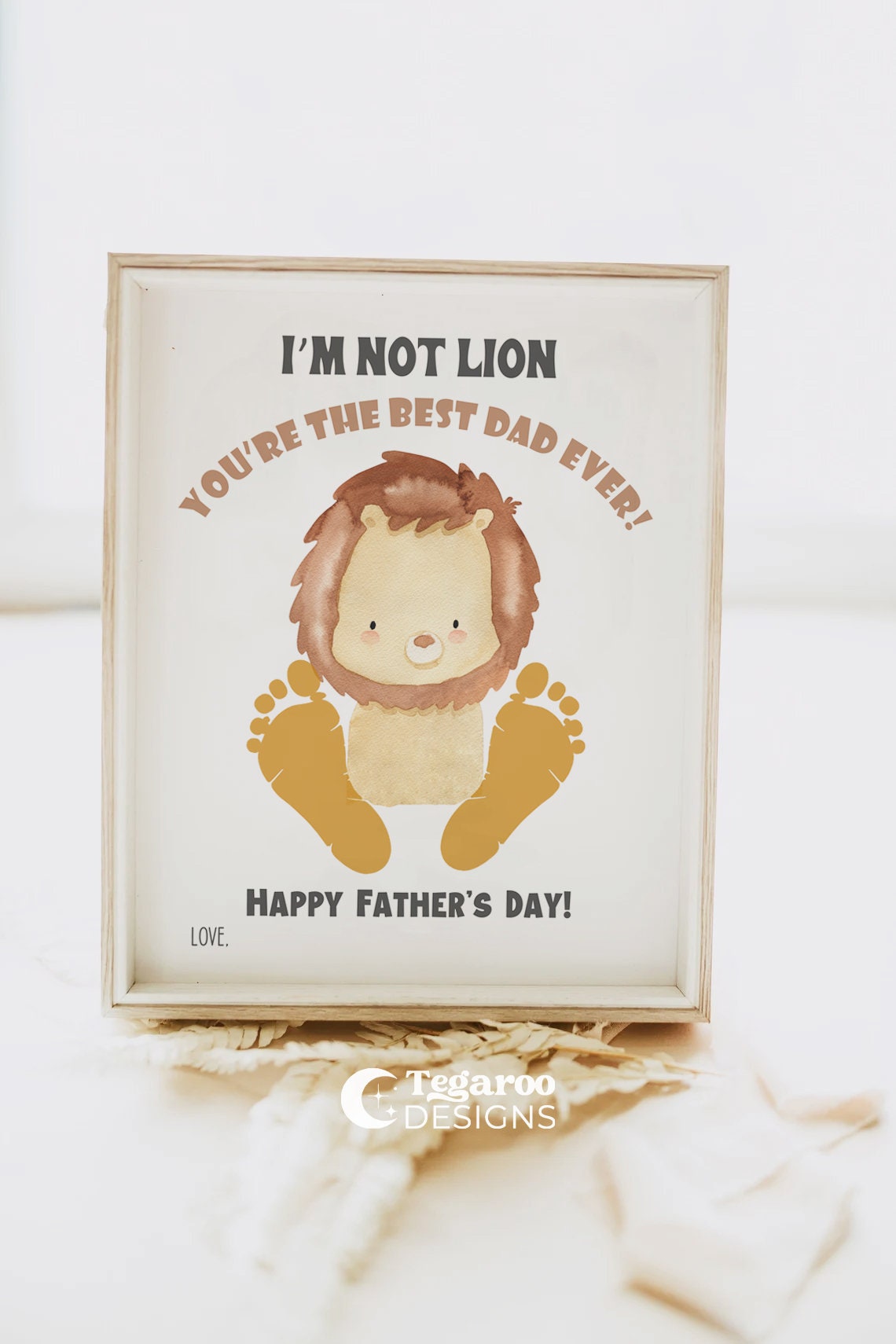 Wild Lion Footprint Father's Day Gift Present Best Dad - Etsy