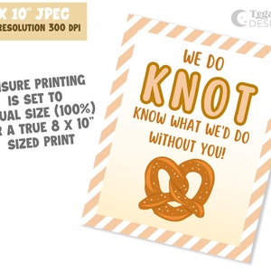 Pretzel Sign | We Do KNOT Know | Snack Bar Sign Appreciation Week ...