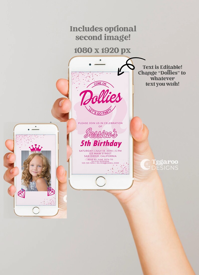 Dolly Doll Pool Party Birthday Cupcake Toppers | Come on Girly Let's Go ...