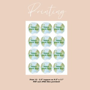 Printable Earth Day Cupcake Topper | Nature Lover | Recycle | Mother ...