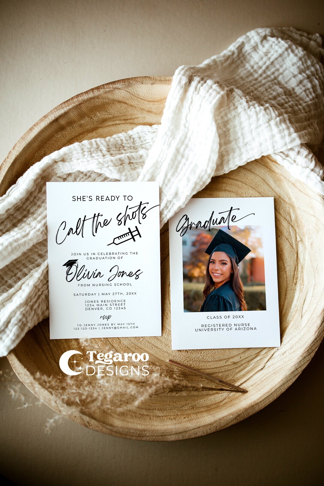 Nursing School Graduation Photo Party Invite | RN | Calling the Shots ...