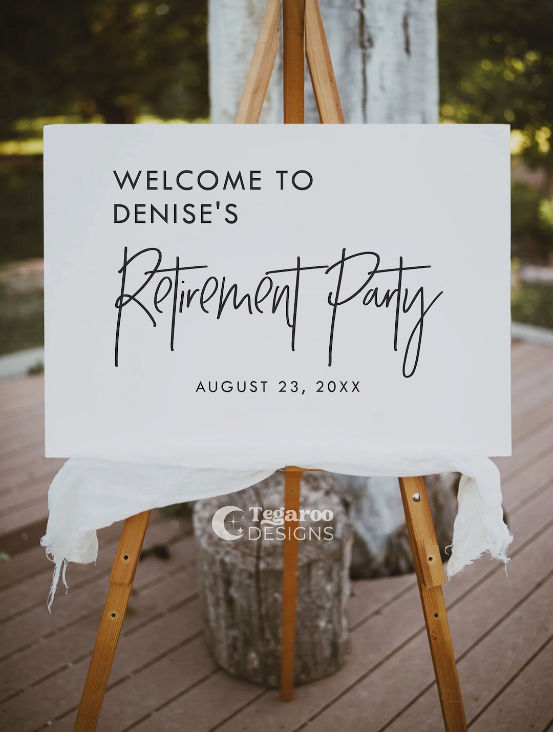 Retirement Party Welcome Sign | Simple Modern Minimalist Retirement ...