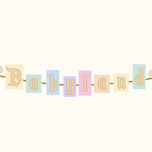 EDITABLE Disneyland Babyland Baby Shower, Birthday Banner, Digital ...