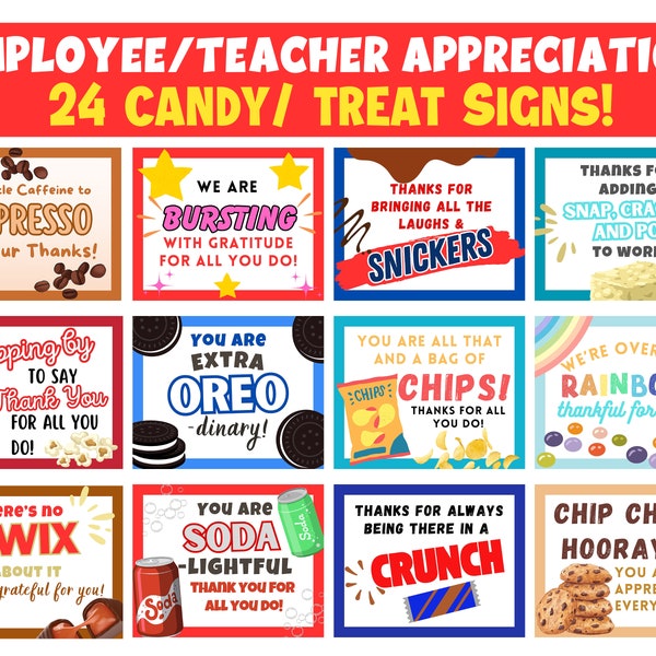 Teacher Appreciation Candy Bundles - Etsy