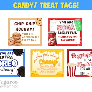 26 Employee Appreciation Tags | Candy Bar Gift Tag | Treat Tags ...
