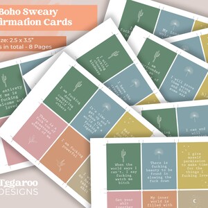 Boho Sweary Affirmation Cards | Badass Women Affirmations | Motivation ...