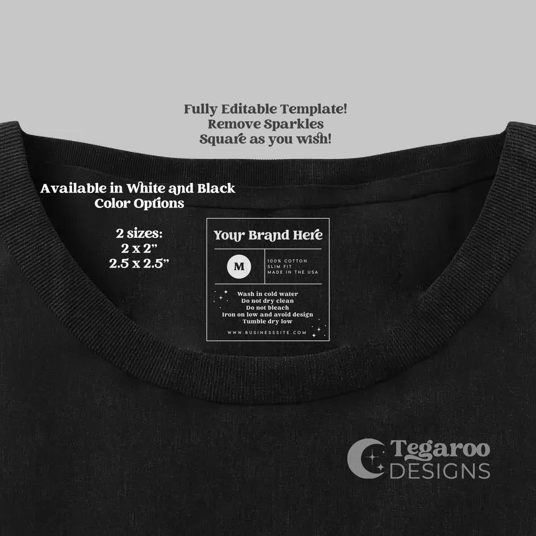 Retro Modern Simple Tagless Label | Shirt Clothing Label | Editable Tag ...