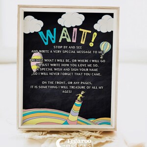 Hot Air Balloon Guest Book Sign | Chalkboard Graduation Sign | First ...