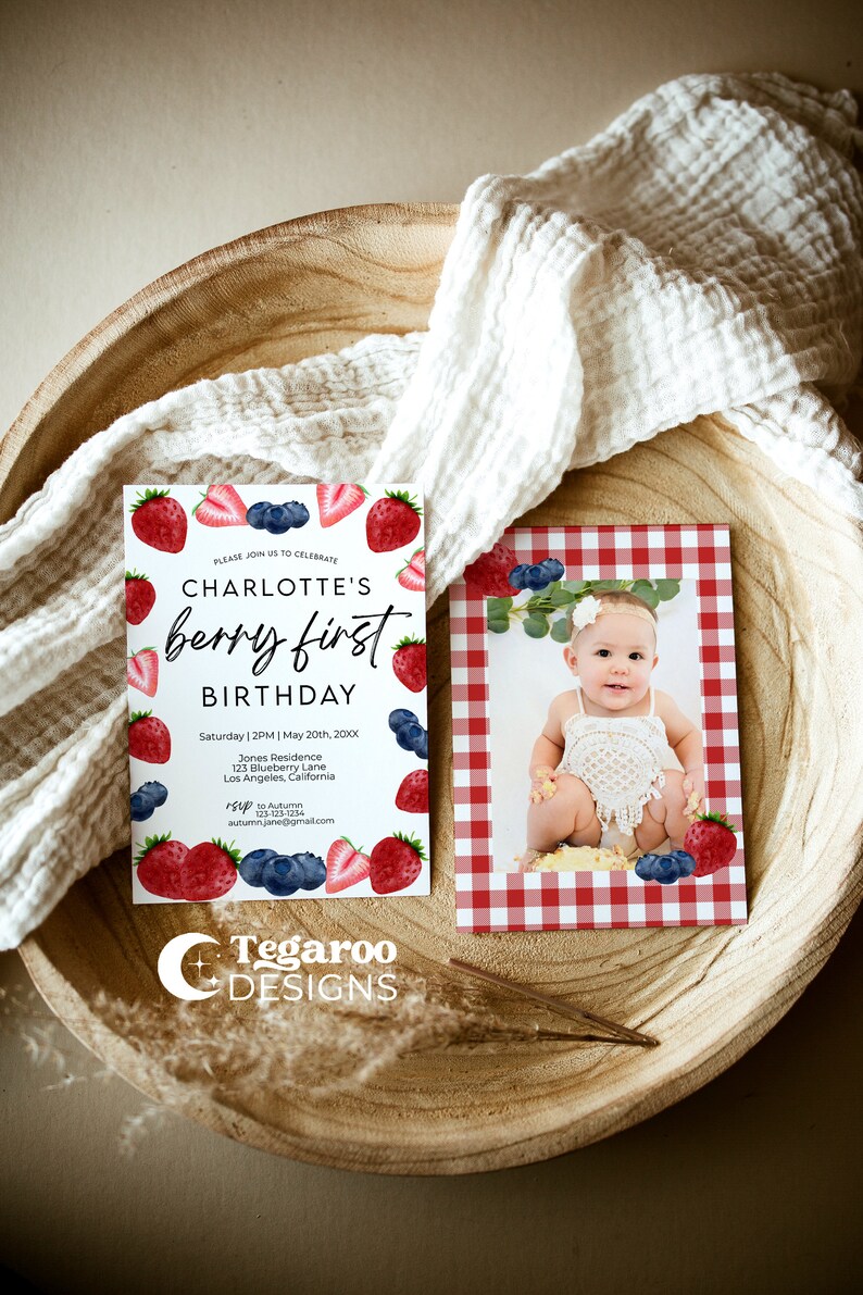 Strawberry High Chair Banner Berry First Birthday |1st Berries Garland ...
