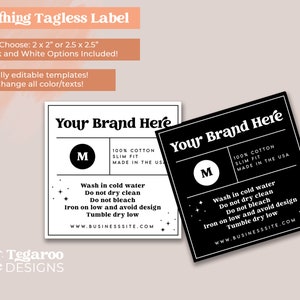 Retro Modern Simple Tagless Label | Shirt Clothing Label | Editable Tag ...