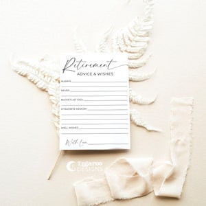 Retirement Advice and Wishes Party Game | Retirement Activity | Fun ...