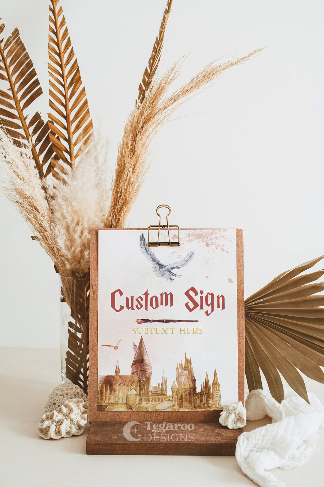 Wizard Custom Party Sign | Presents, Food Sign | Party Sign ...