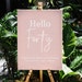 Minimalist Modern Chic Blush Pink 40th Birthday Welcome Sign | Hello ...