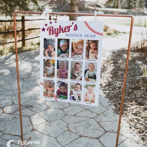 Baseball Rookie of the Year Baby's First Year Photo Collage | 1st ...