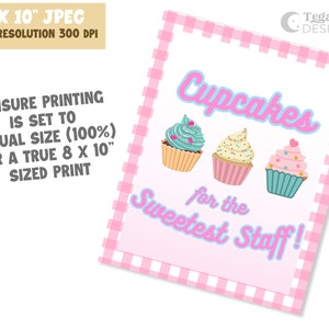 Cupcake Sign | Dessert Sweet Sign | Cake Sign | Appreciation Week ...