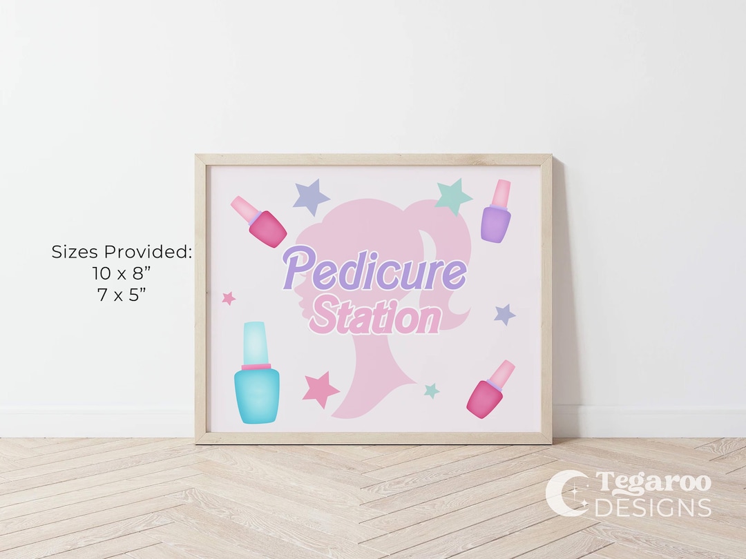 Pedicure Station | Pedi Spa Party | Makeup Party | Spa Party Signs ...