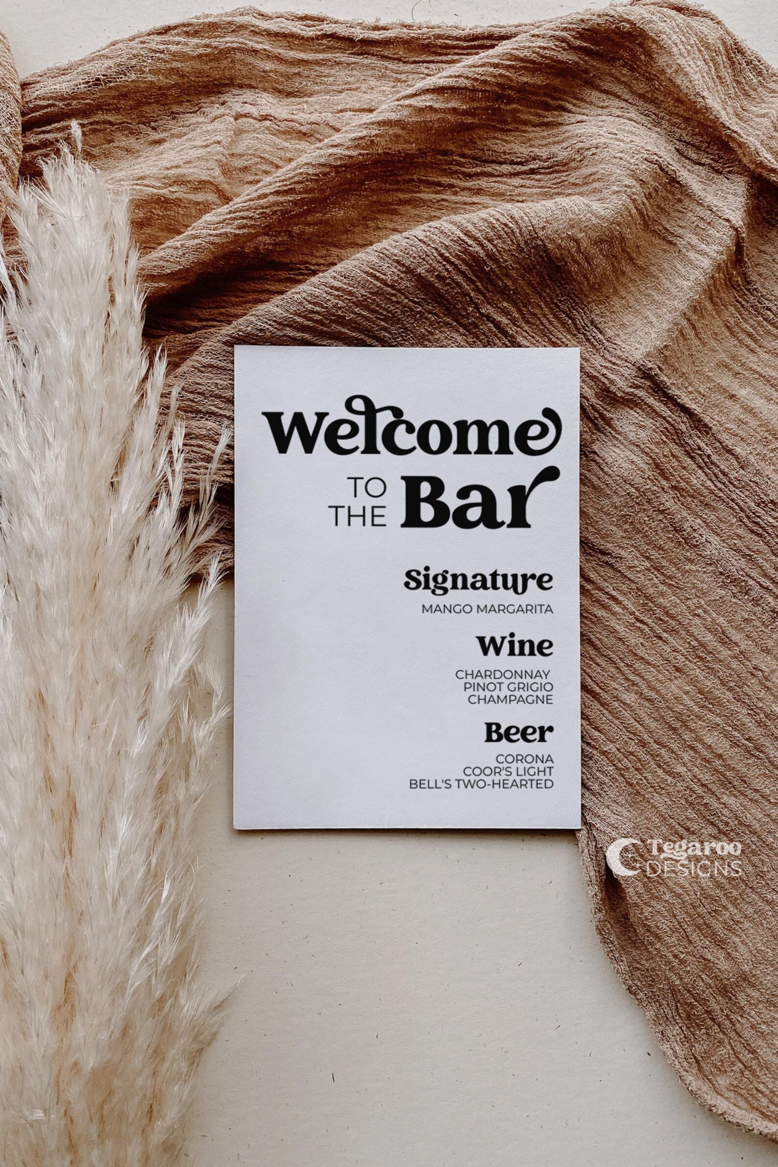 Welcome to the Bar Sign Wedding Signage Drink Sign Open - Etsy