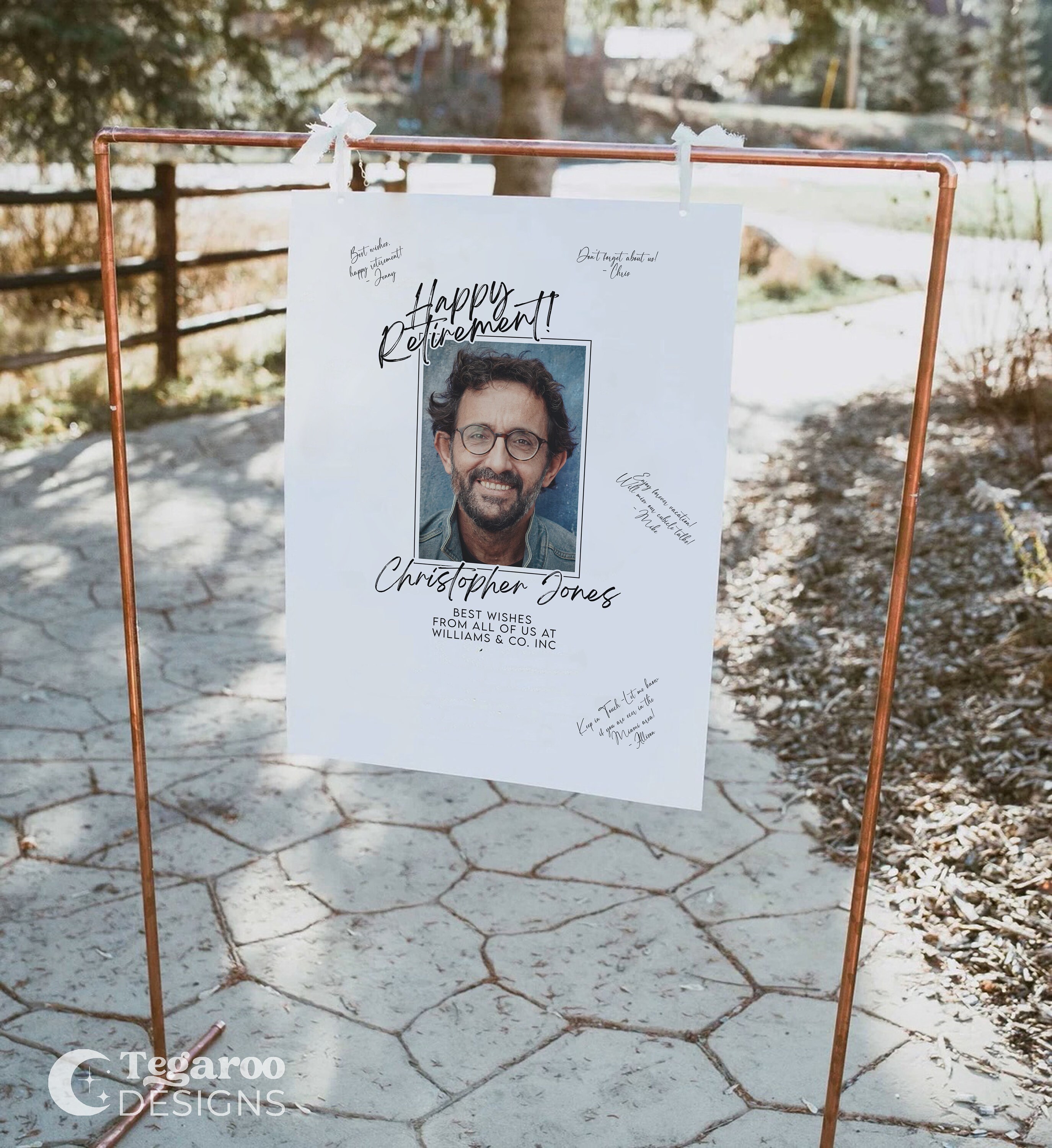 Retirement Party Welcome Sign | Simple Modern Minimalist Retirement ...