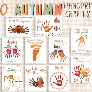 Fall Autumn Handprint and Footprint Craft Activity Bundle - Etsy