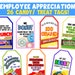 23 Teacher Employee Appreciation Tags | Candy Bar Gift Tag | Treat Tags ...