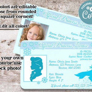 Personalized Princess License | Drivers License | Kids License | Child ...