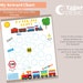 Train Reward Chart Behavior Potty Chart Train Chore Chart Routine Chart ...