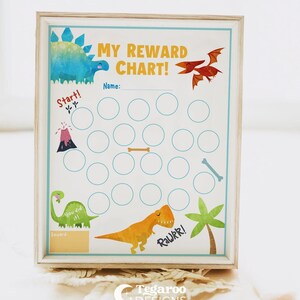 Dinosaur Dino Reward Chart | Behavior Potty Chart | Dinosaur Chore ...