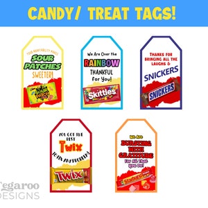 26 Employee Appreciation Tags | Candy Bar Gift Tag | Treat Tags ...