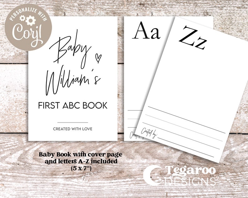 Editable ABC Coloring Book ABC Colouring First ABC Book - Etsy