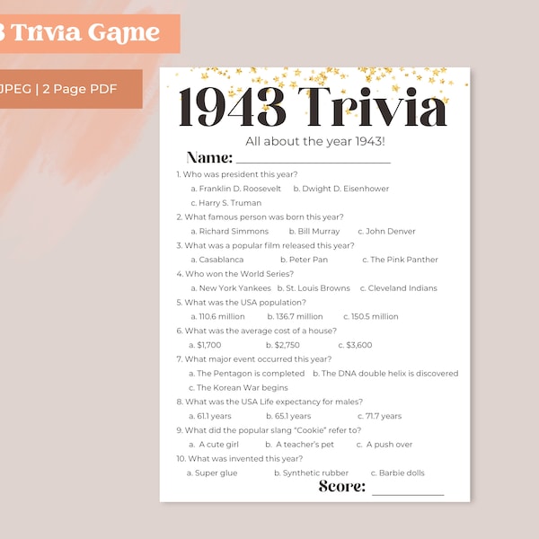 80th Birthday Party Games - Etsy