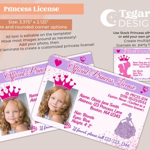 Personalized Princess License | Drivers License | Kids License | Child ...