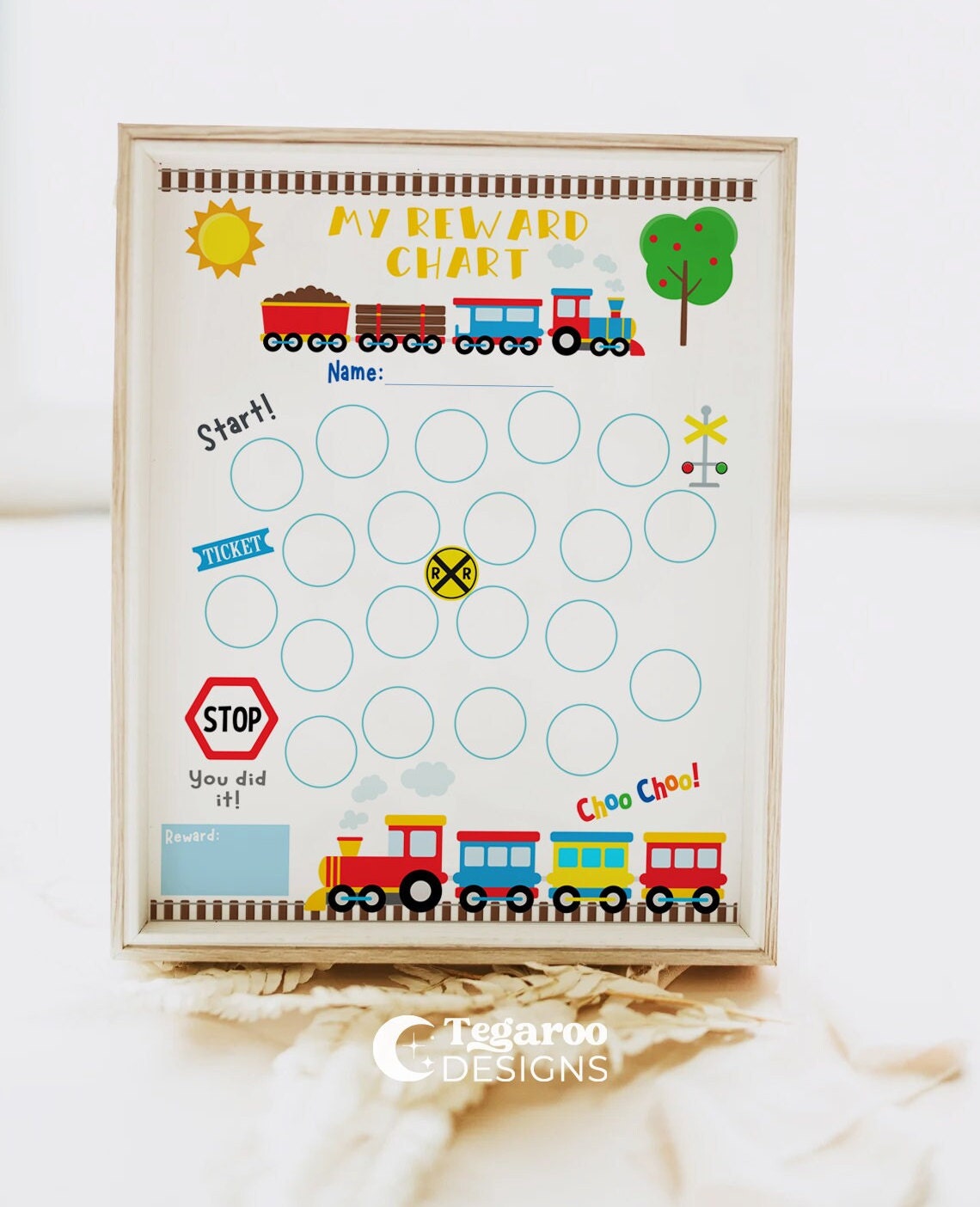 Train Reward Chart | Behavior Potty Chart | Train Chore Chart | Routine ...